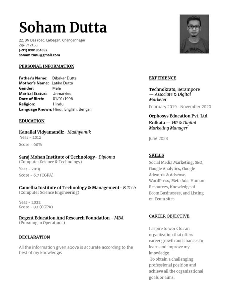 Soham Resume | PDF