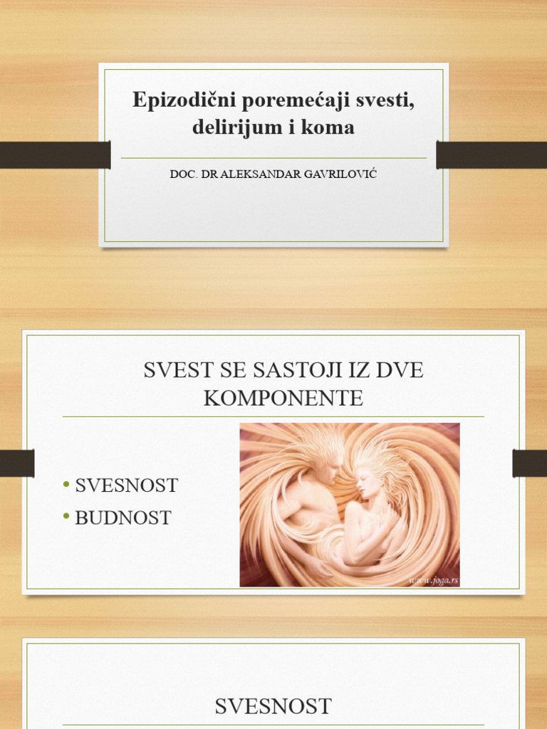 Poremecaji Svesti | PDF