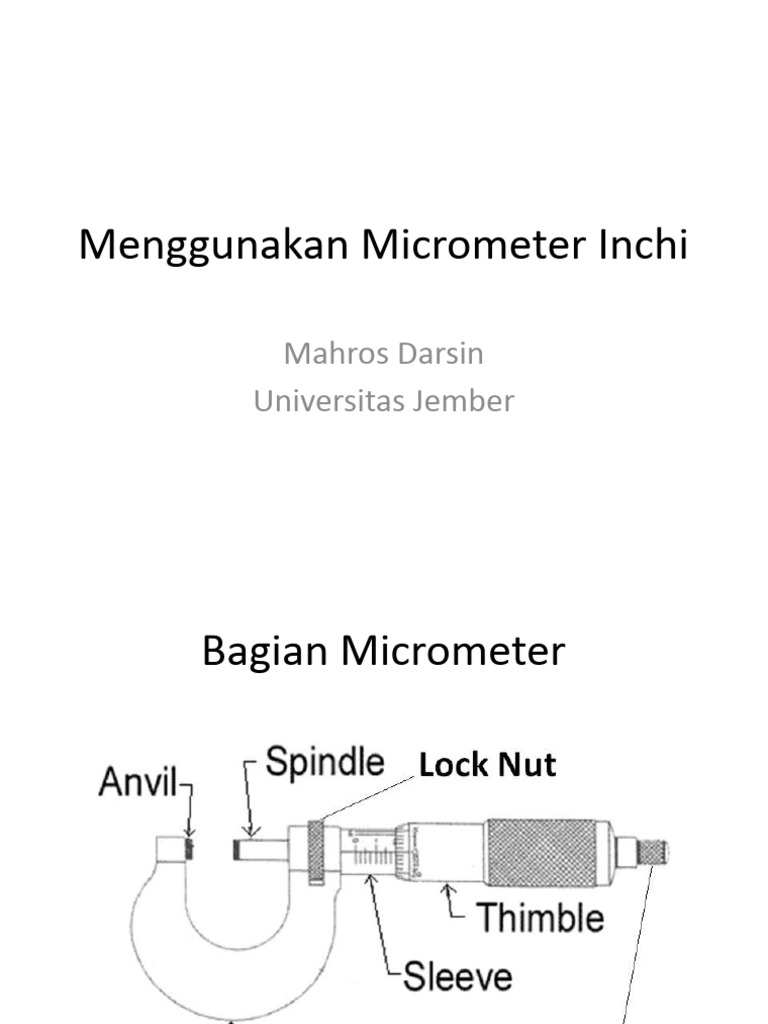 6. Micrometer Inchi | PDF