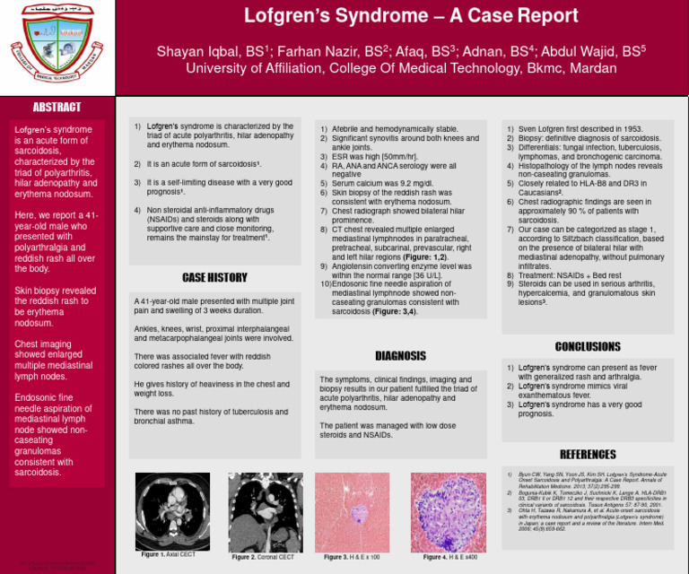 Lofgren Syndrome Poster Presentation | PDF