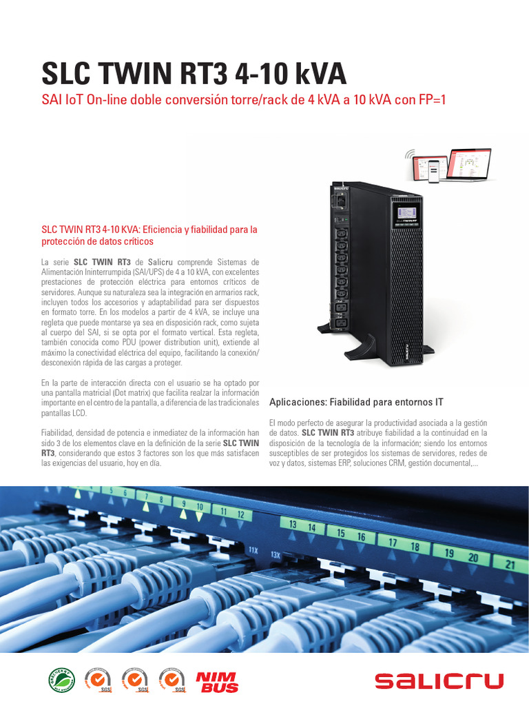 SLC Twin Rt3 4-10 Kva Ficha Tecnica Jj15500 | PDF