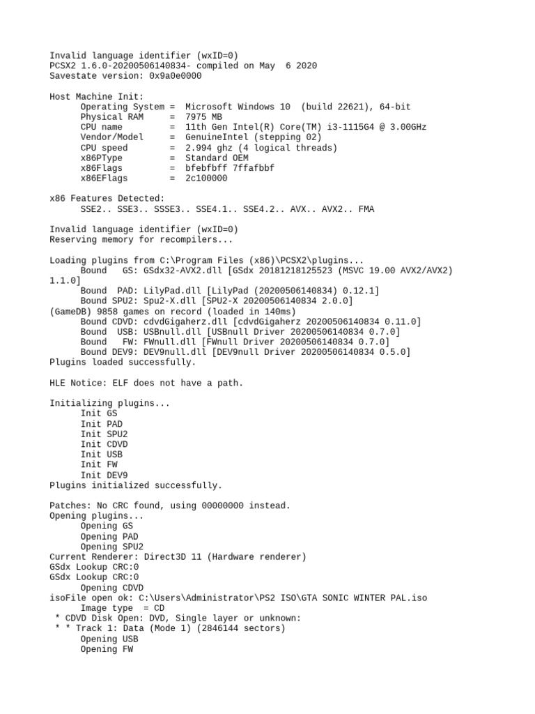 Emu Log | PDF | Booting | Bios