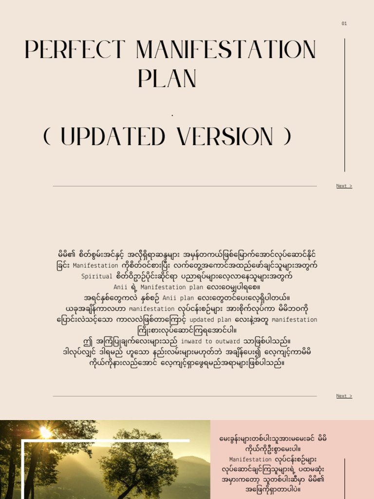 Perfect Manifestation Plan (Updated Version) | PDF