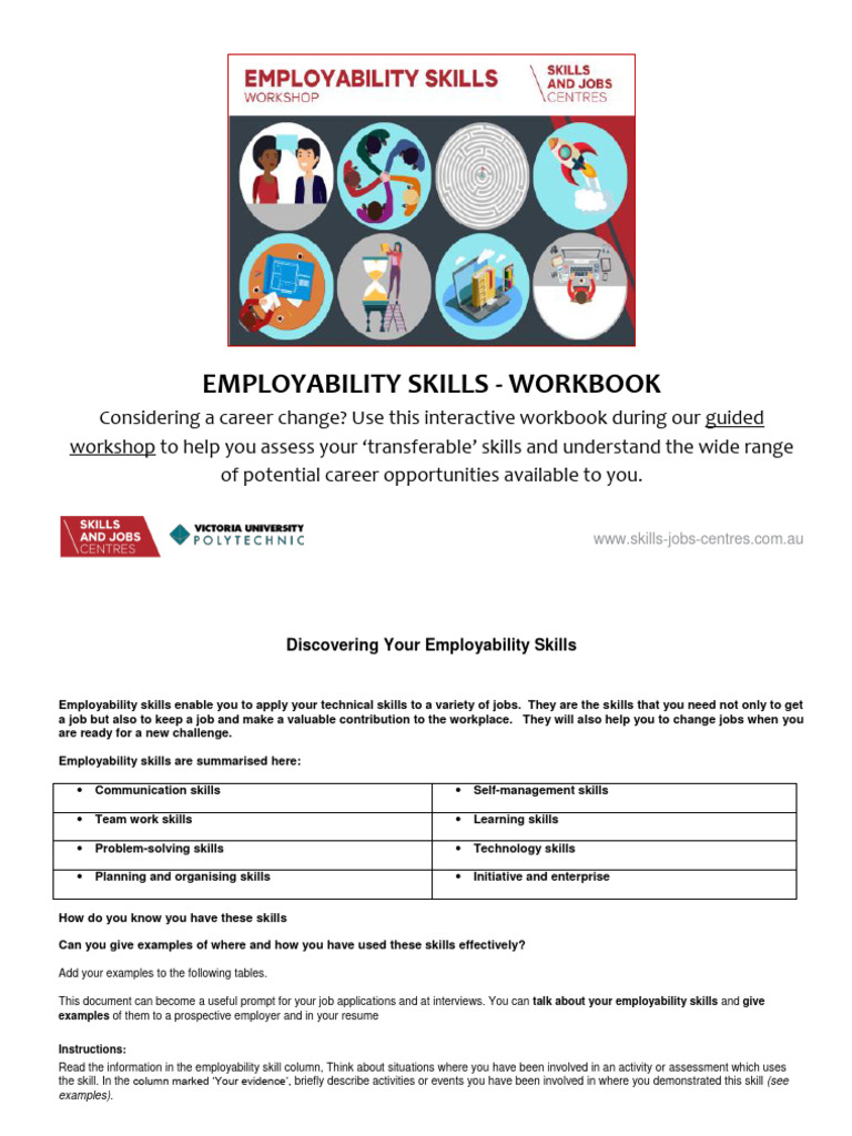 Employability Skills WORKBOOK | PDF