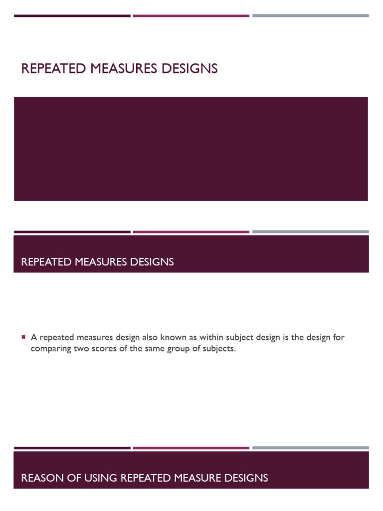Repeated Measures Designs | PDF