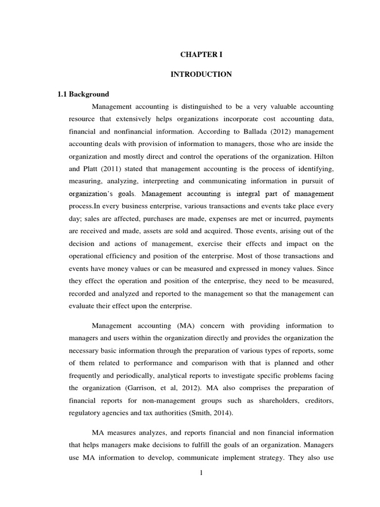 8 Management Accounting Practices in Manufacturing | PDF | Management ...