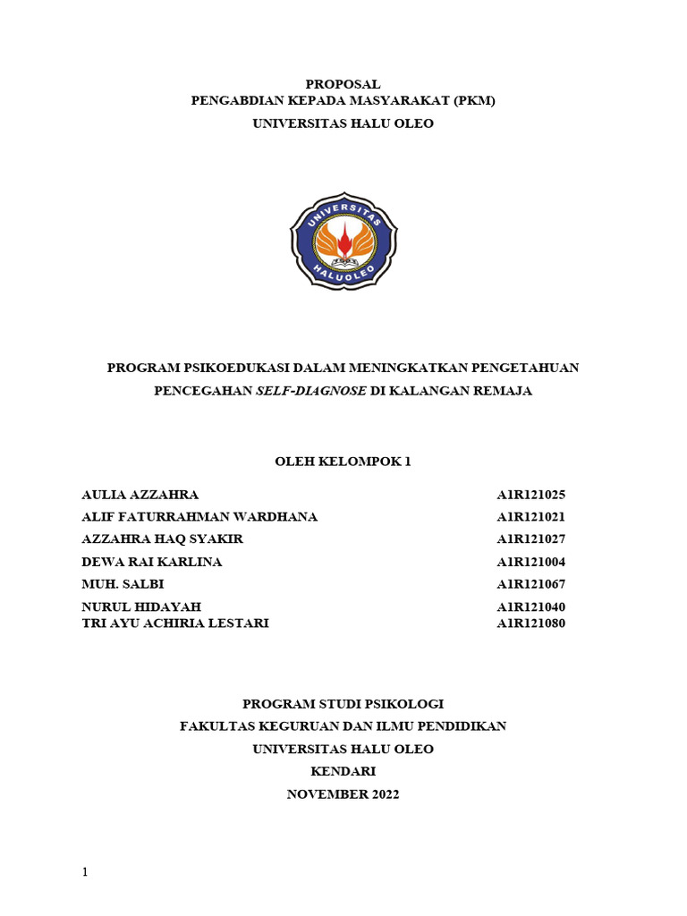 Proposal Psikoedukasi Bullying | PDF