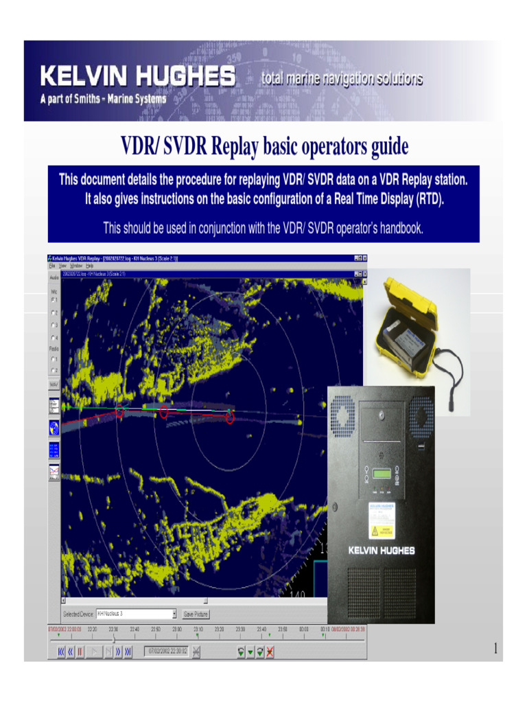 Kelvin Hughes VDR Replay Basic Operators Guide Iss2 | PDF