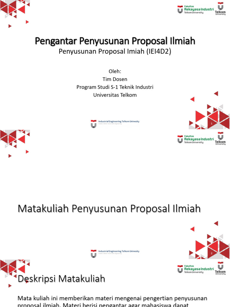 Pengantar Penulisan Proposal Ilmiah | PDF