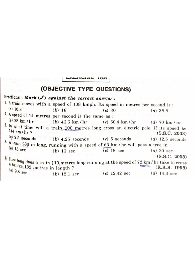 18) Problems on Trains | PDF