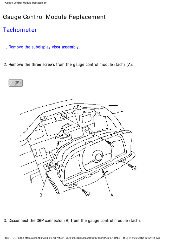 Gauge Control Module Replacement | PDF