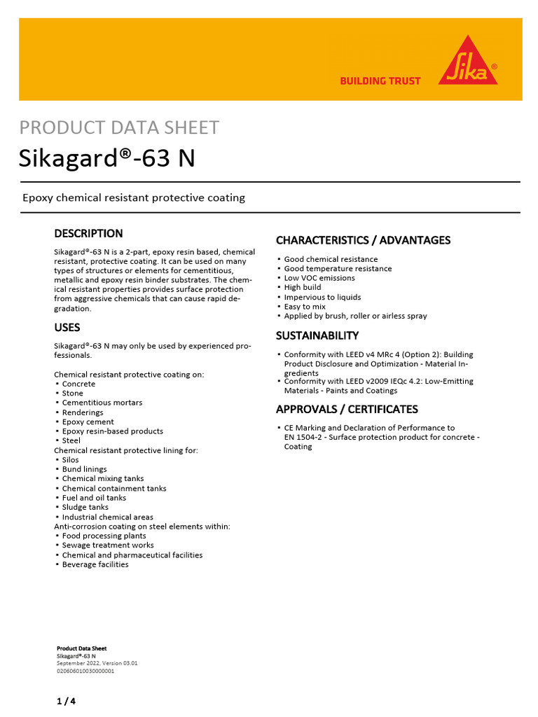 Sikagard - 63 N | PDF