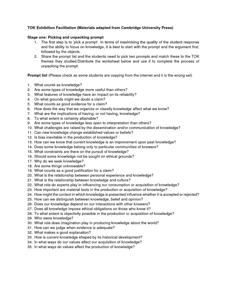 Exhibition Checklist and Prep | PDF