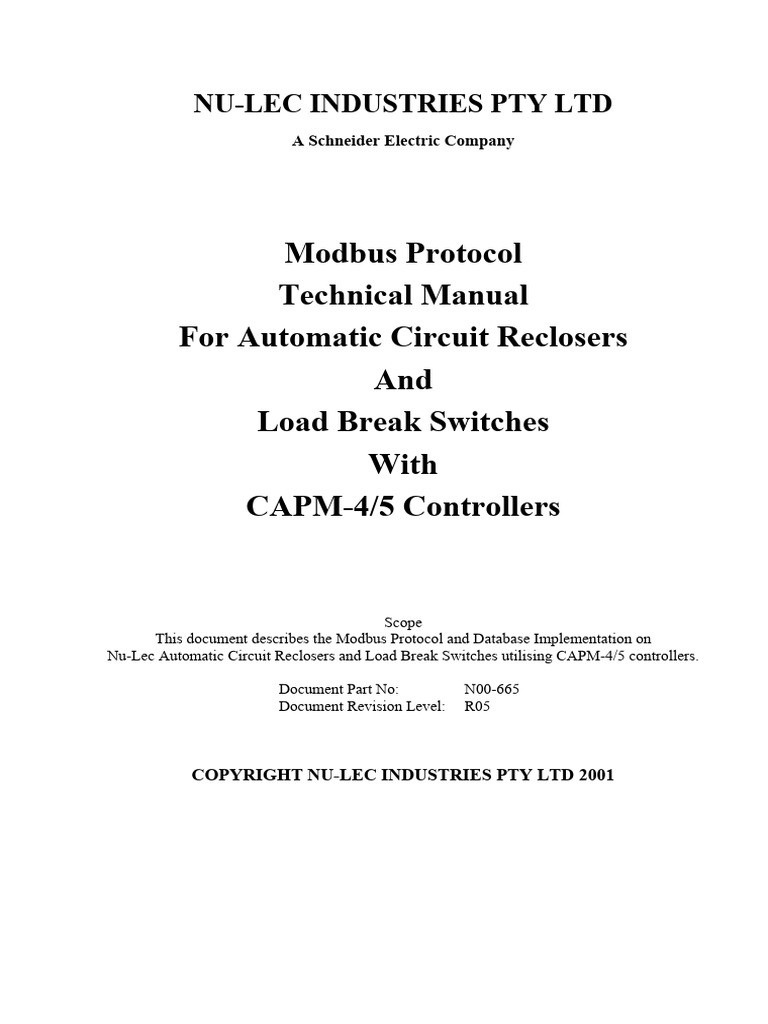 N00-665Rev05 (Modbus For PTCC) | PDF