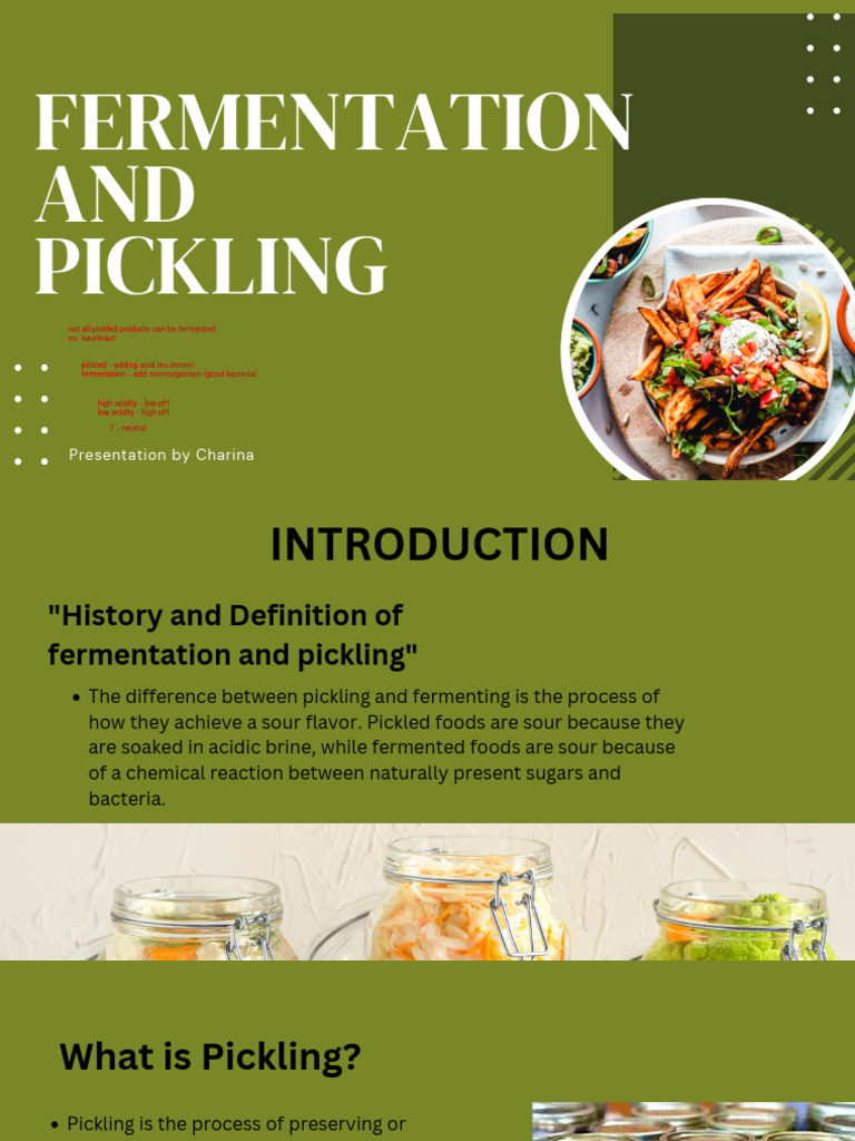 Fermentation and Pickling | PDF
