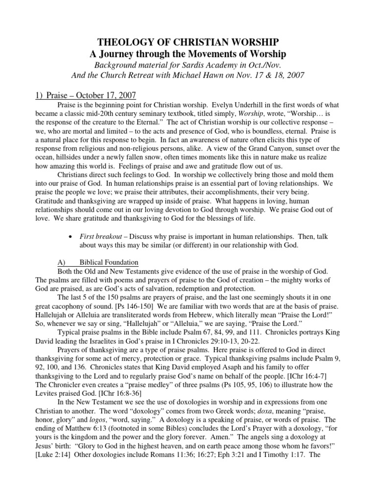 Worship Theology | PDF