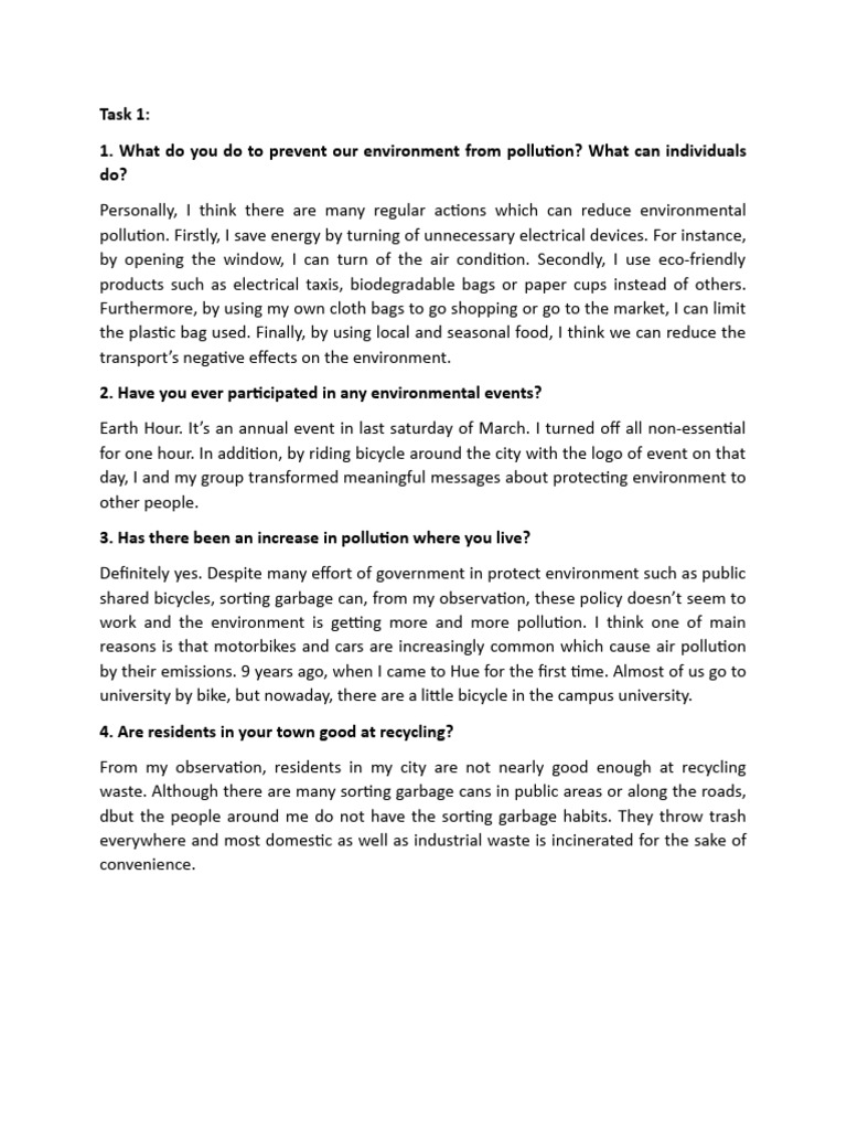 Speaking Environment | PDF