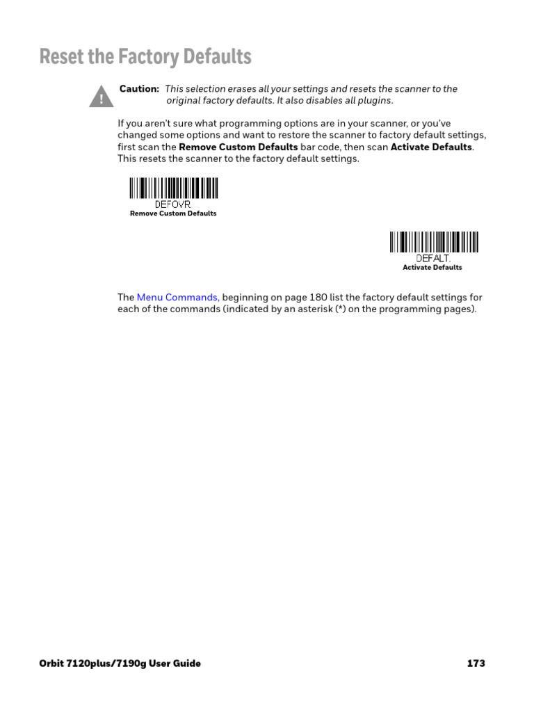 XxxHoneywell 7120 Factory Reset | PDF