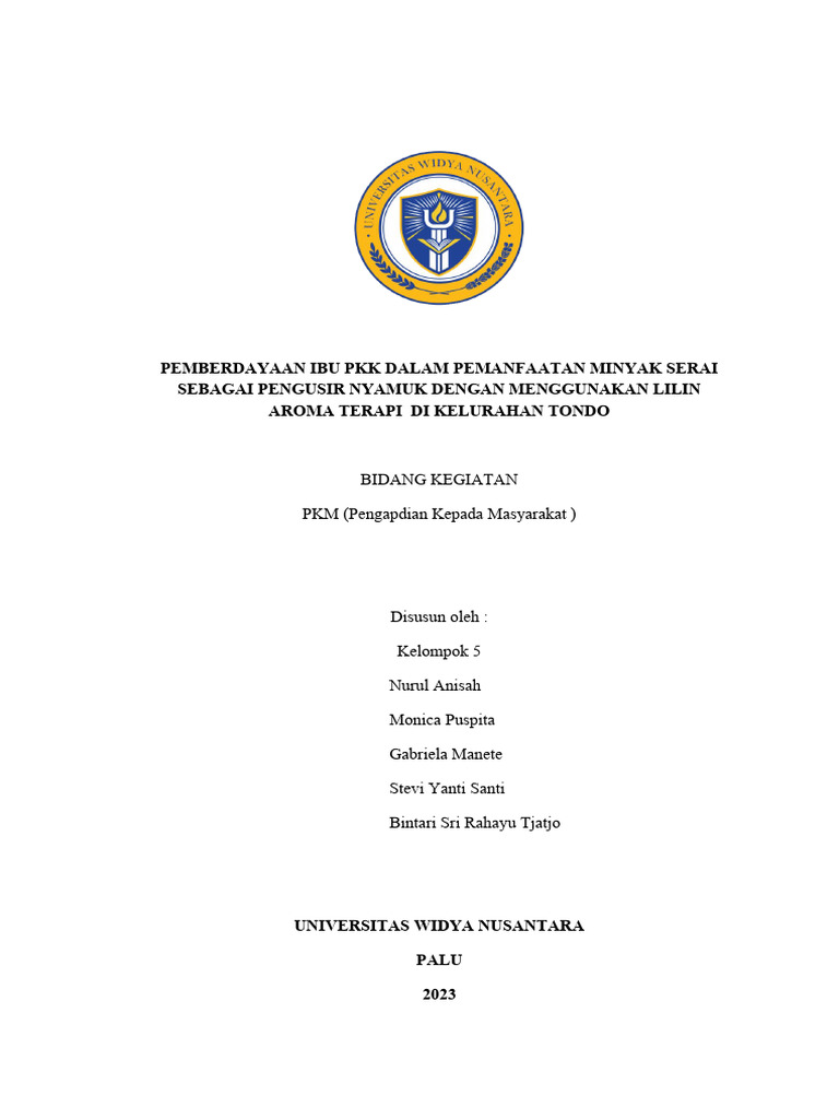 Proposal PKM - Kel 5 | PDF