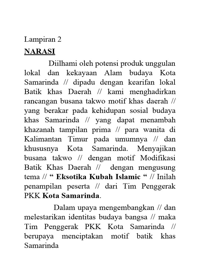 Narasi Batik Kubah Islamic | PDF