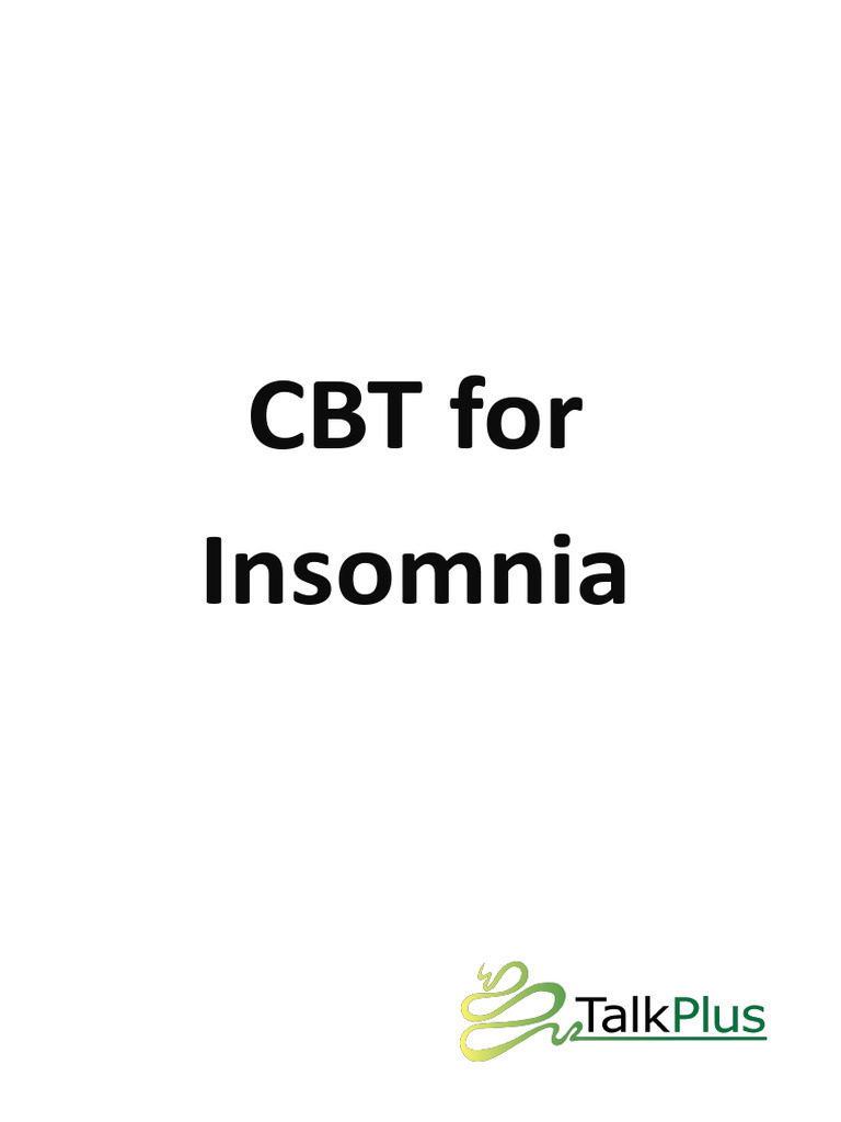 CBT I | PDF | Sleep | Insomnia