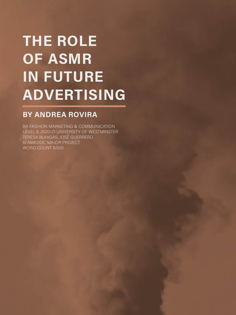 THE ROLE of Asmr in Advertising | PDF | Perception | Psychology