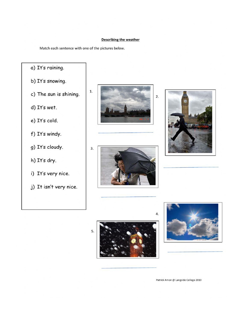 Describing The Weather | PDF