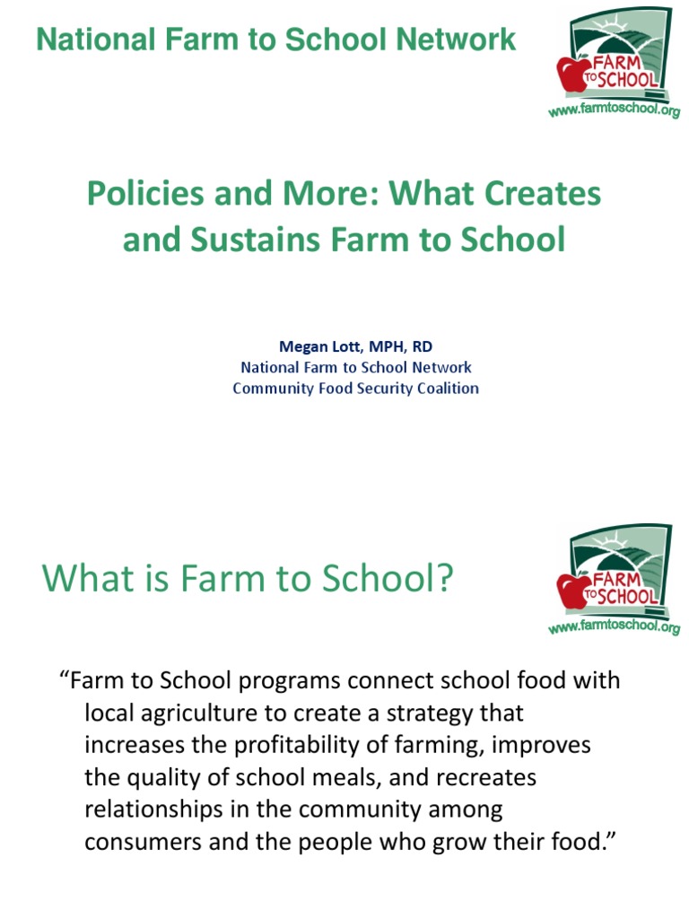 Farm to School Program Policies Explained | PDF | School Meal | Local Food