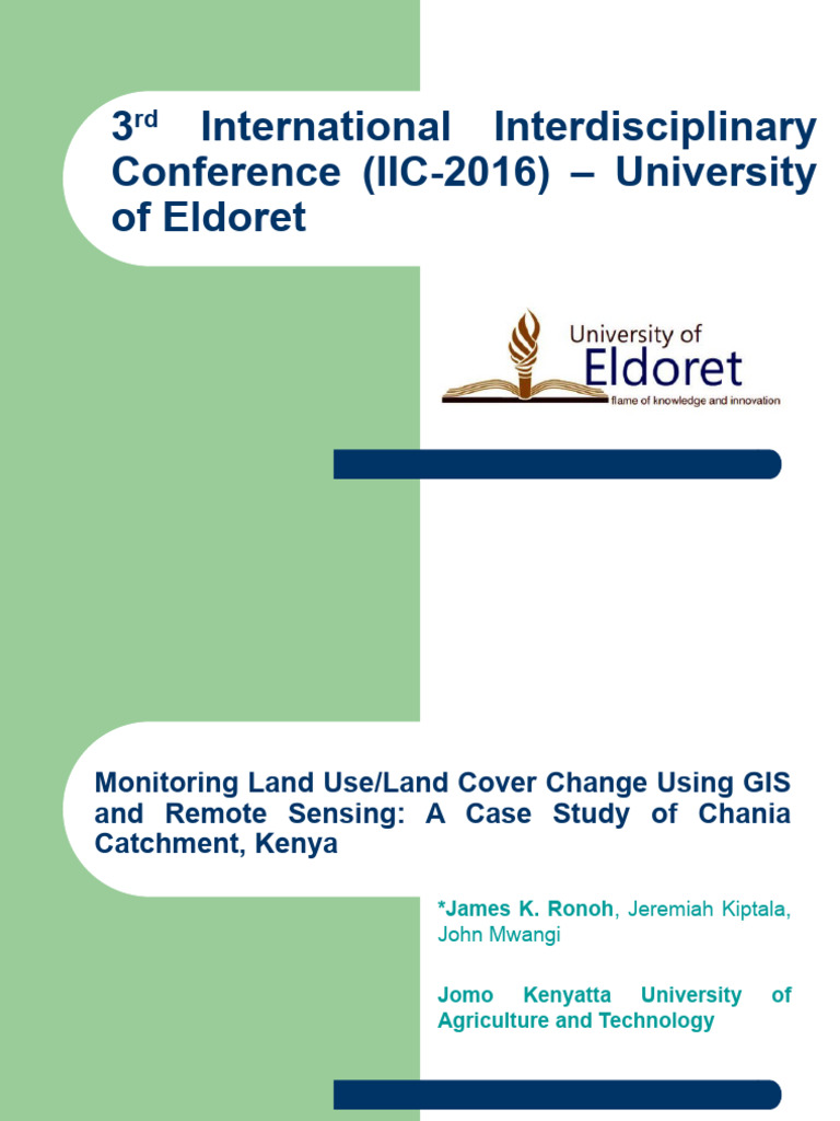 James Kiptanui Ronoh - Presentation | PDF