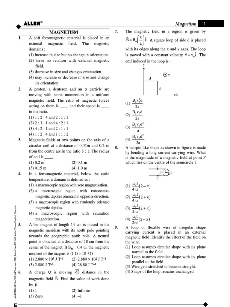 Allen Magnetism | PDF