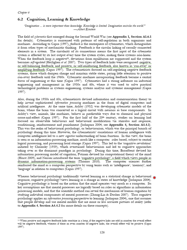 Chapman - Complexity and Creative Capacity - Ch6 - Cognition, Learning & Knowledge | PDF