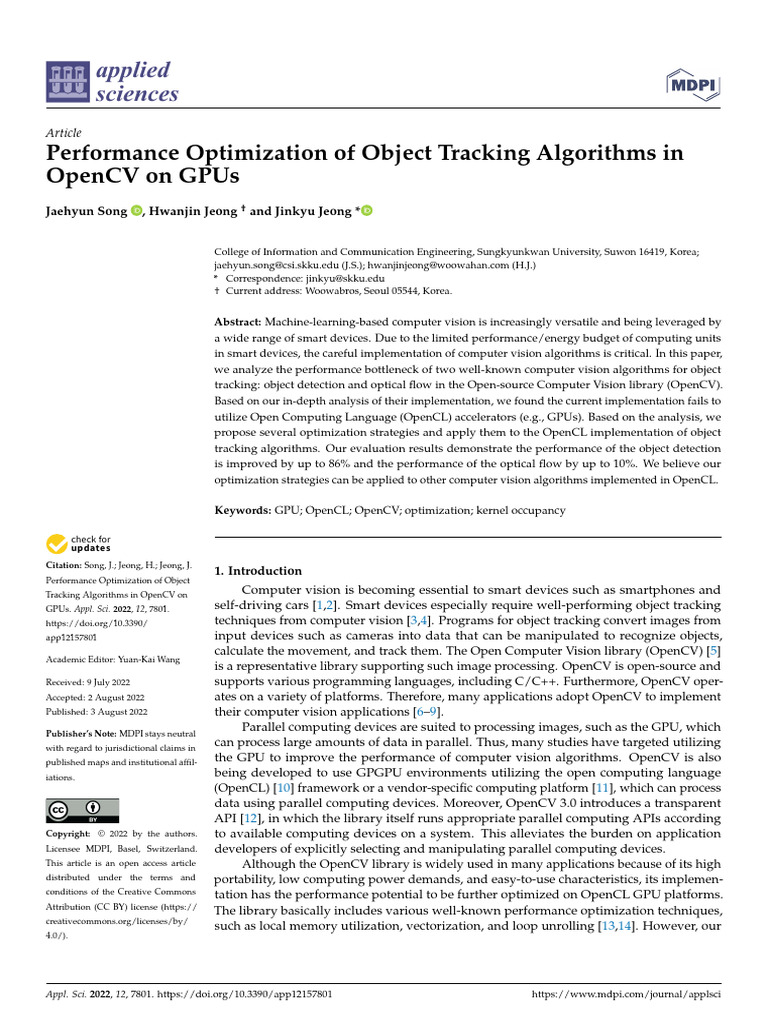 Tracking Algorithms inOpencvGpu | PDF