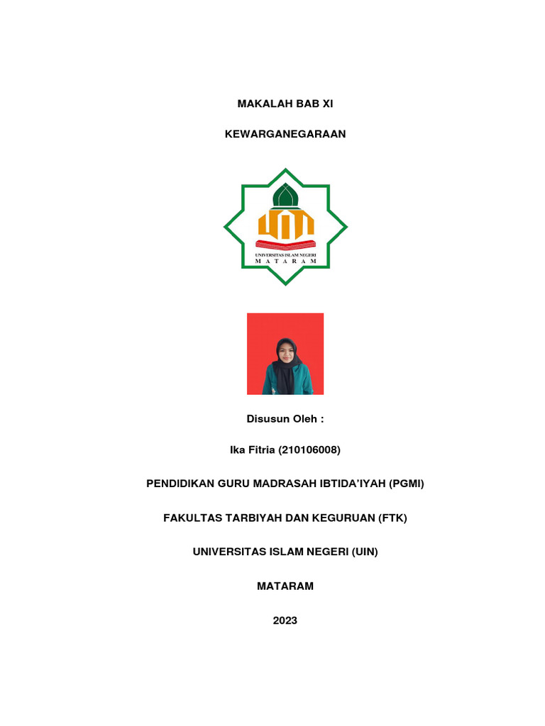 Makalah Bab Xi | PDF