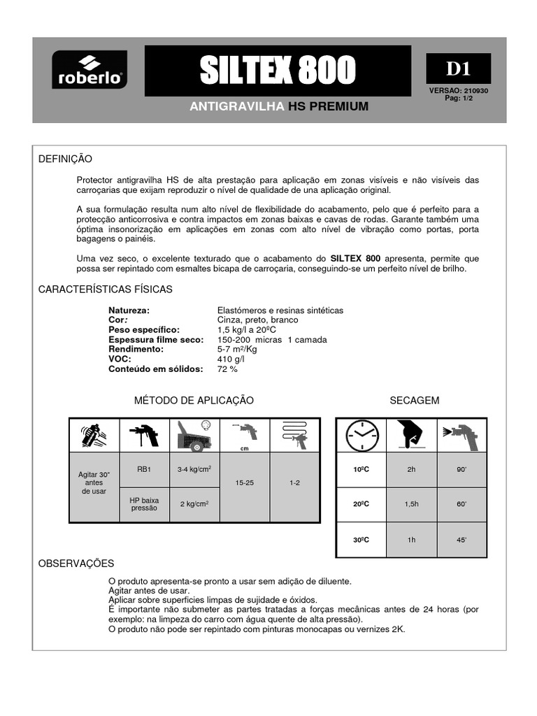 d01 Siltex 800 Por | PDF