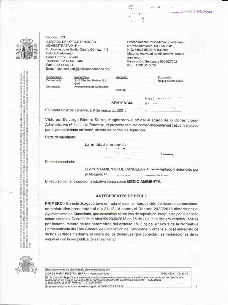 Sent Ejercicio Potest Reglamentaria | PDF