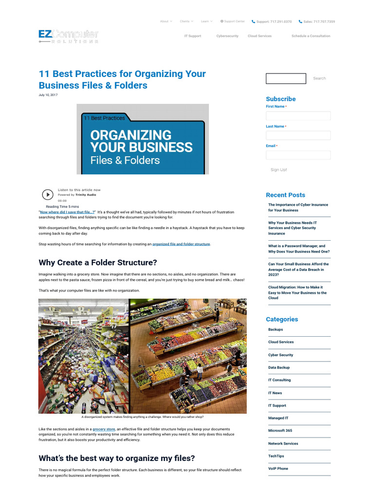 Best Practices for Organizing Business Files | PDF | Computer Security ...