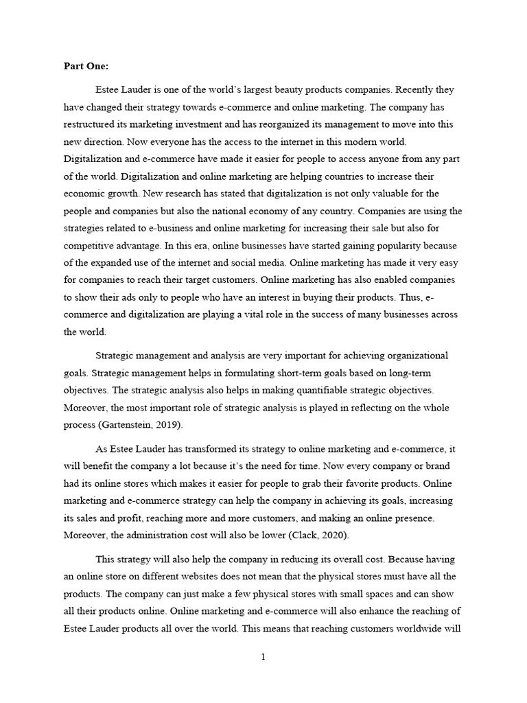 Case Study - Estee Lauder | PDF | E Commerce | Marketing