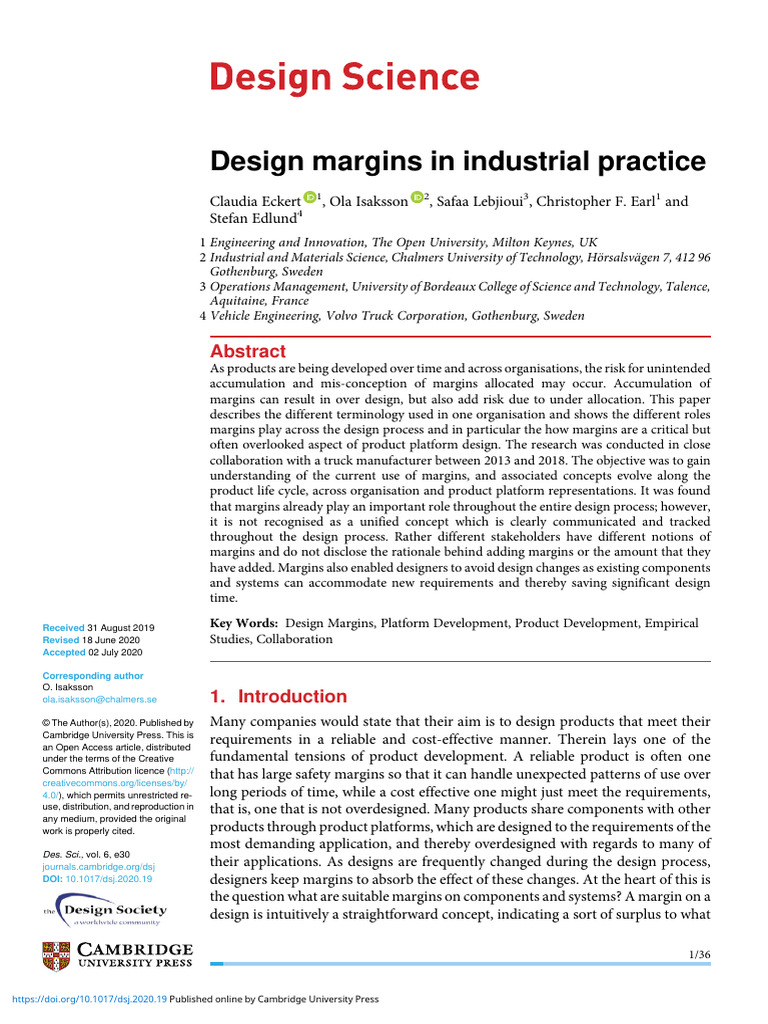 Design Margins in Industrial Practice | PDF