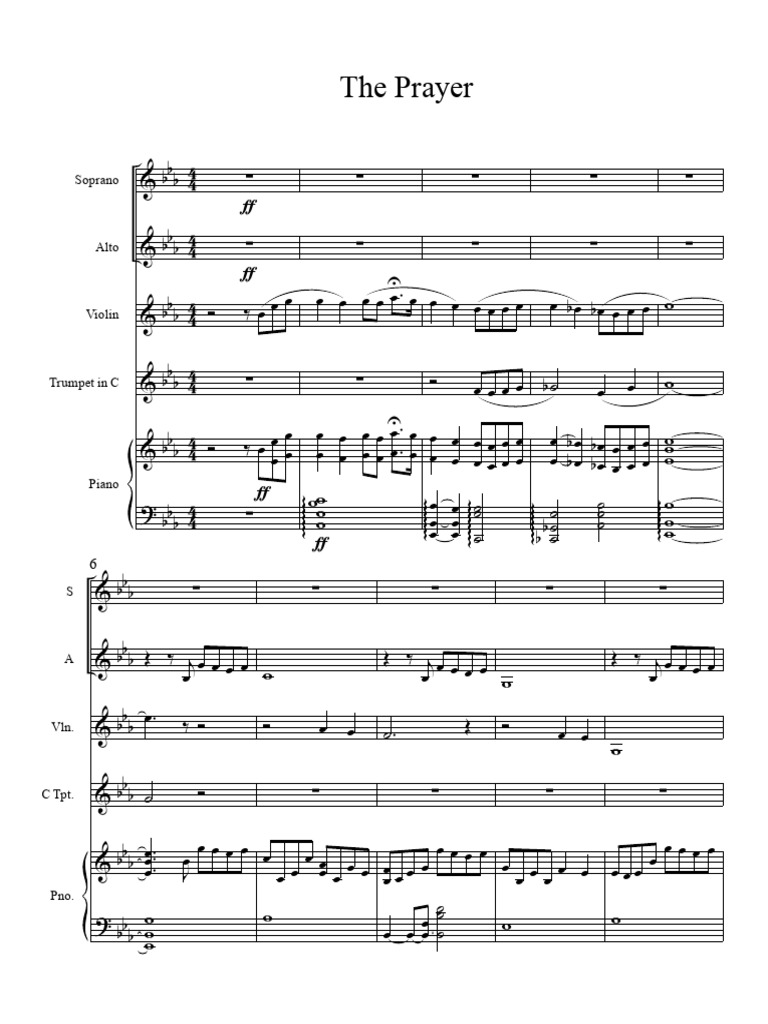 The Prayer Partitura | PDF