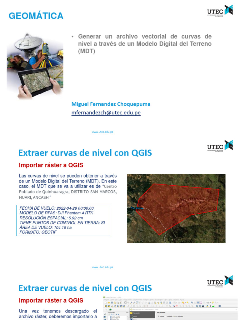 Curvas de Nivel MDT-QGIS | PDF | Informática