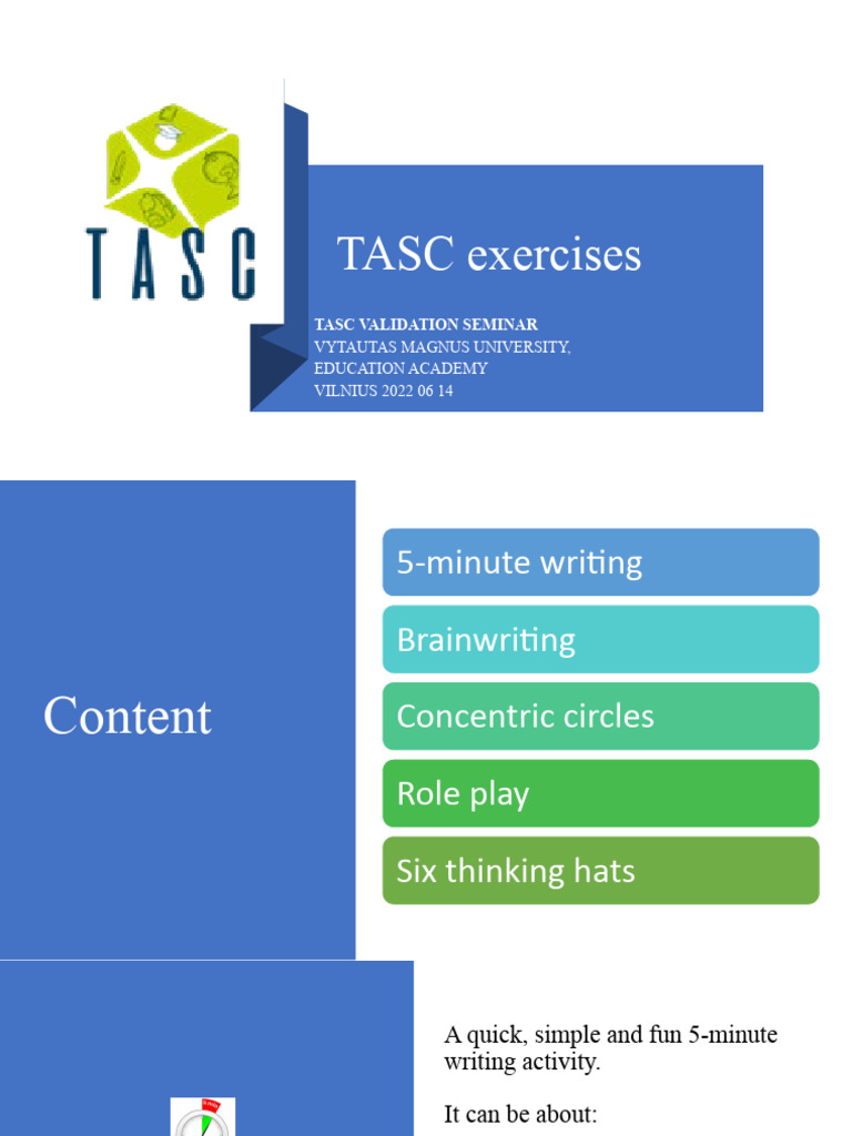 TASC Exercises | PDF