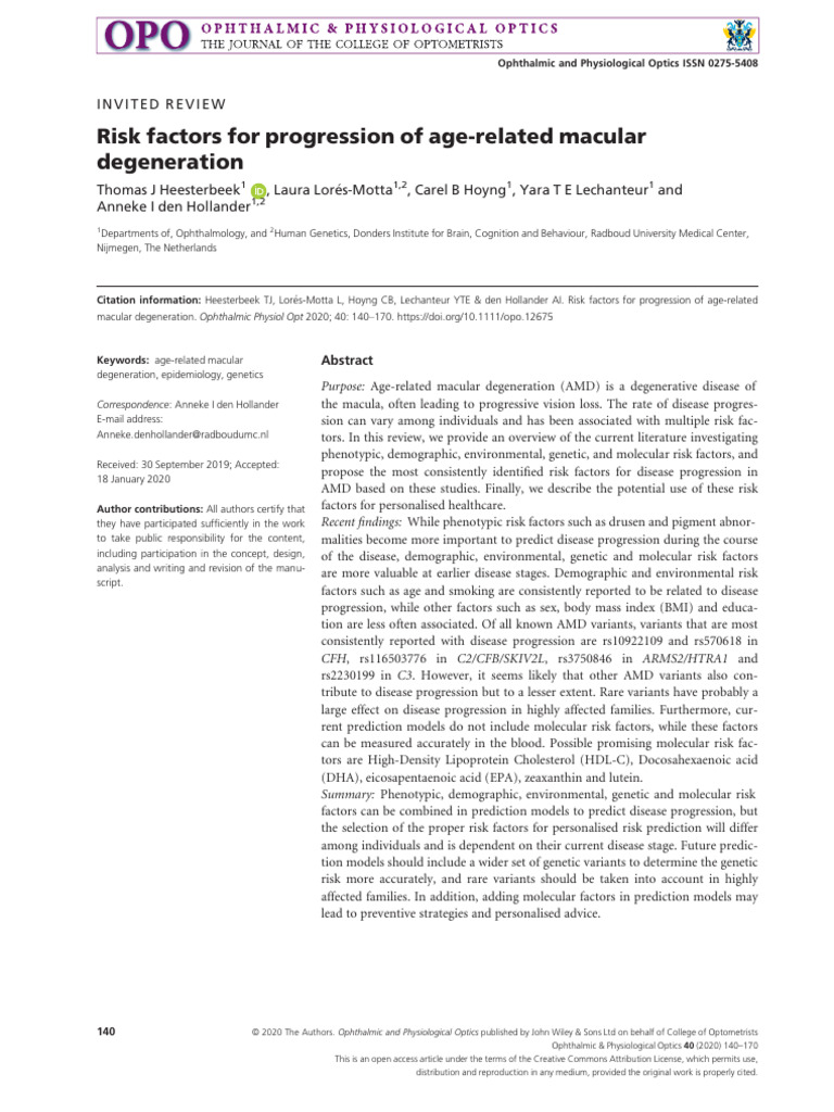 Faktor Resiko Amd | PDF | Retina | Clinical Medicine