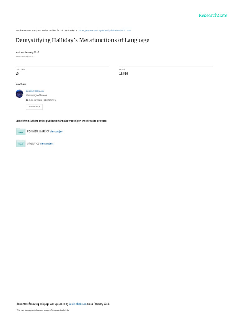 Demystifying Hallidays Metafunctions of Language | PDF | Clause ... Demystifying Hallidays Metafunctions of Language | PDF | Clause ...