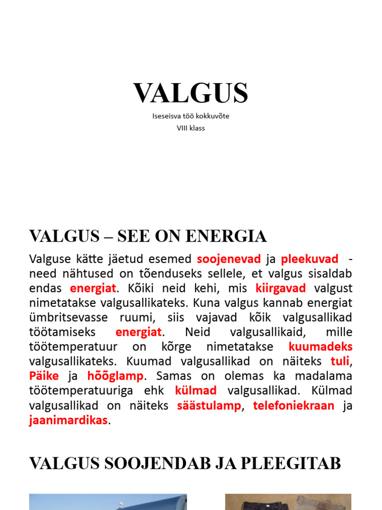 Valgus Esitlus | PDF