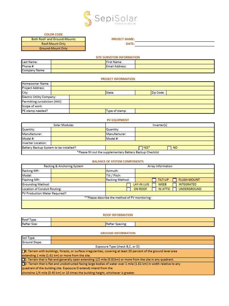 Solar Site Survey Checklist | PDF