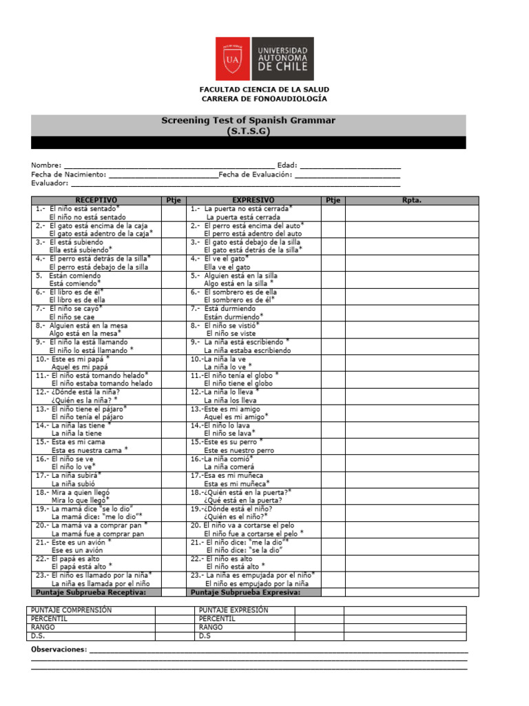 Hoja de Respuesta STSG | PDF