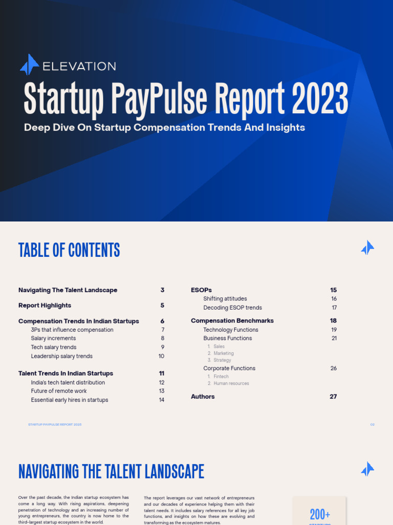 Elevation Startup PayPulse Report 2023 | PDF