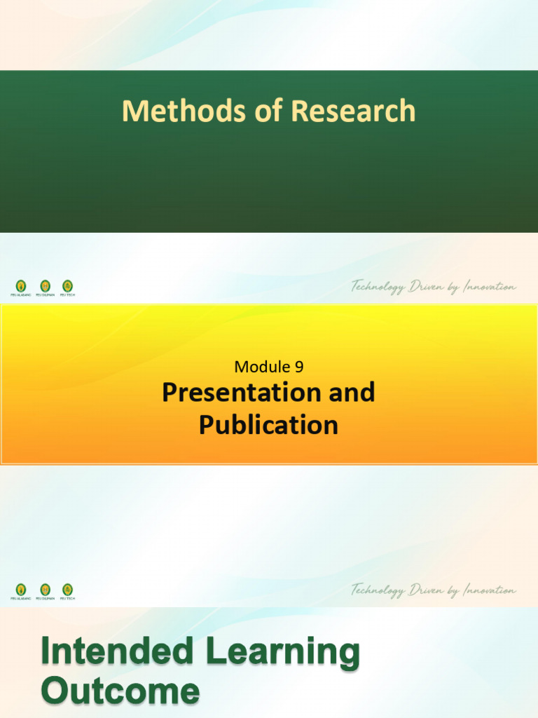 Module 09 Presentation-And-Publication | PDF