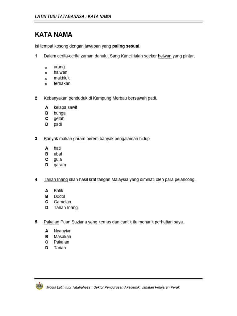 Kata Nama | PDF