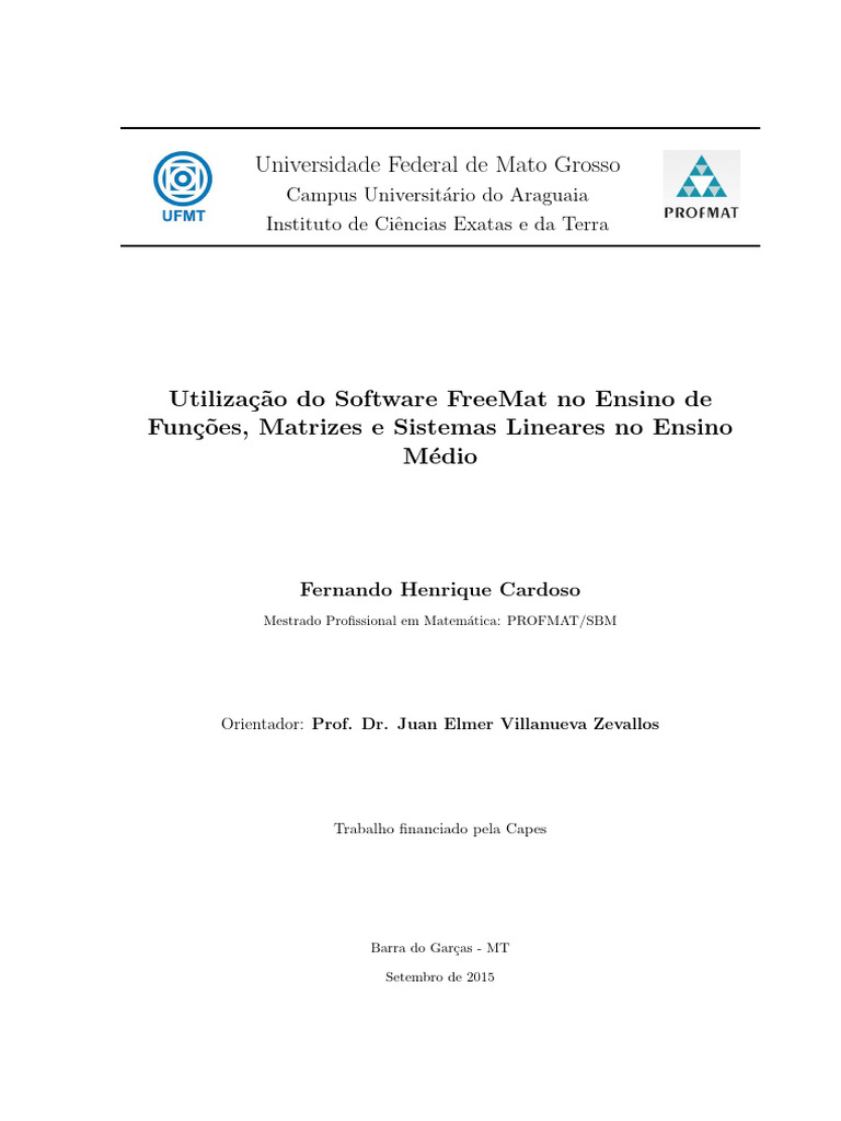 FreeMat no Ensino de Matemática | PDF | Matemática | Aprendizado